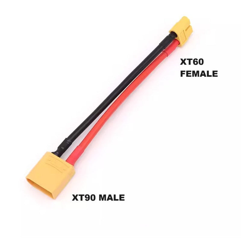 10CM 12AWG XT60 Female Plug to XT90 Male Plug Cable Adapter for Batter – Hobby Square Singapore