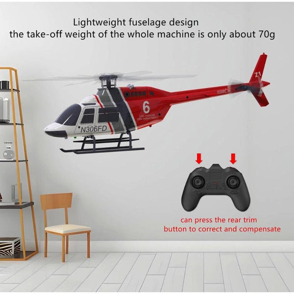Bell206 4 Channel RC Helicopter Altitude Hold Beginner Scale Helicopte ...