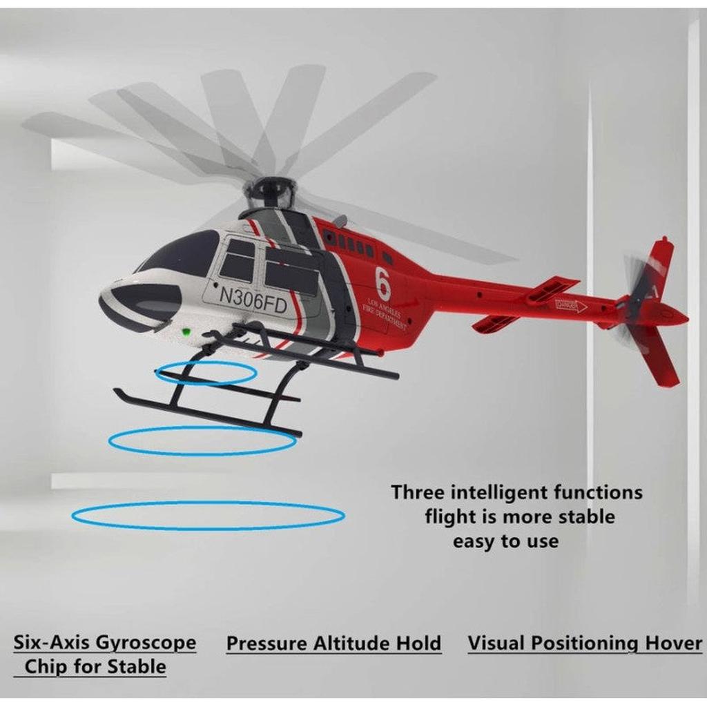 Bell206 4 Channel RC Helicopter Altitude Hold Beginner Scale Helicopte ...