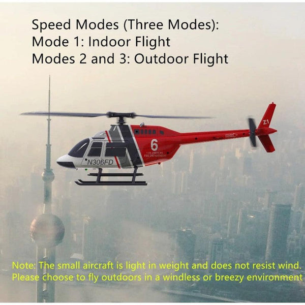 Bell206 4 Channel RC Helicopter Altitude Hold Beginner Scale Helicopte ...