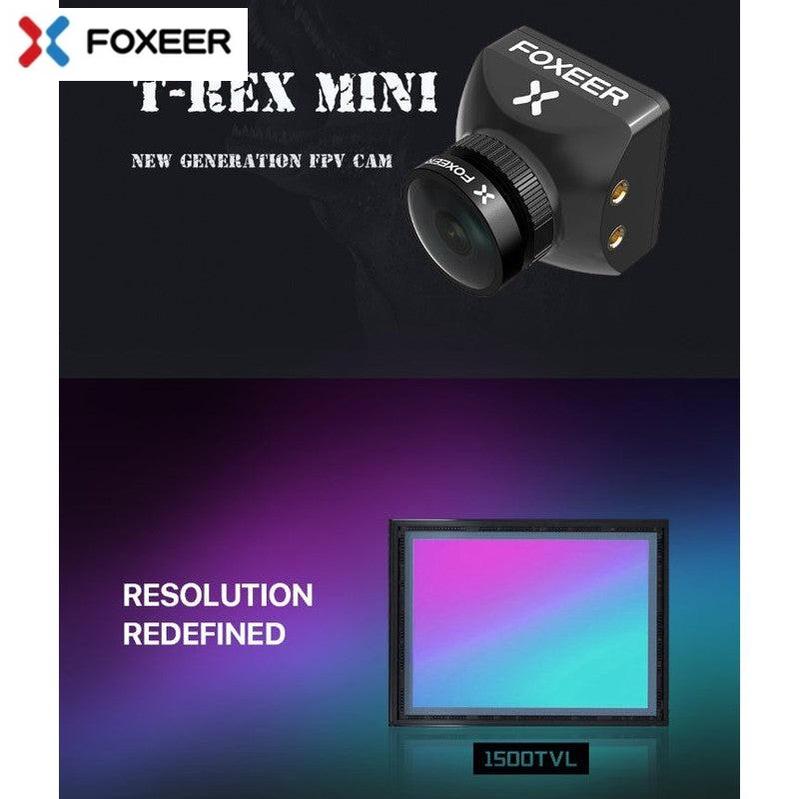 Foxeer T-Rex Mini FPV Camera 1500TVL Low Latency Super WDR Black ...