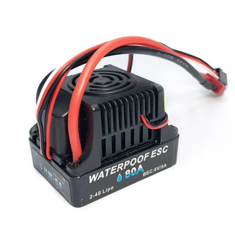 Waterproof 2-4S 80A Brushless ESC for 1/10 RC Car Truck Buggy – Hobby ...