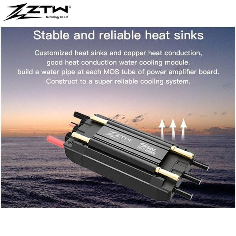 ZTW Seal 300A OPTO HV 14S All Metal Brushless ESC W/ Water Cooling Sys ...